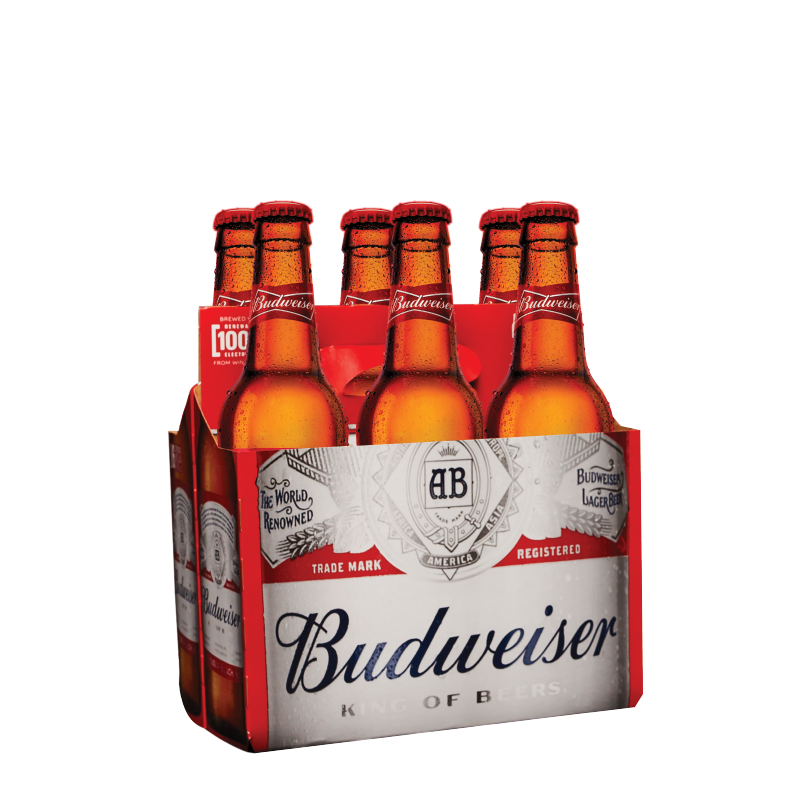 באדווייזר (האמריקאי) שישיה 330 מ"ל - Budweiser 6 pack - משקאות מנדלסון-חשין